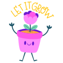 Let it grow Stickers - Free nature Stickers