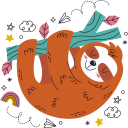 Sloth Stickers - Free animals Stickers