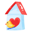 Bird house Stickers - Free animals Stickers
