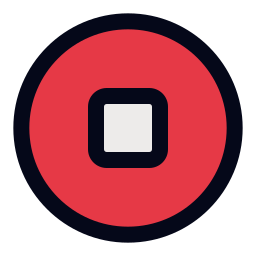 Stop button - Free multimedia icons