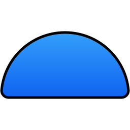 Half circle - Free shapes and symbols icons
