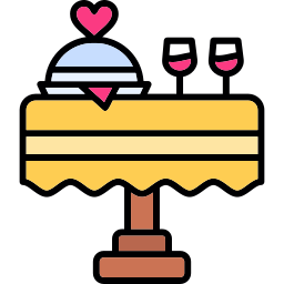 Wedding dinner - Free love and romance icons