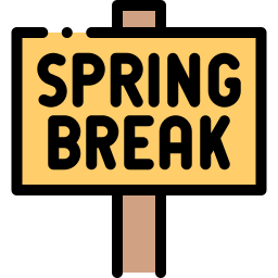 Spring break - Free holidays icons