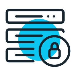 Server lock - Free security icons