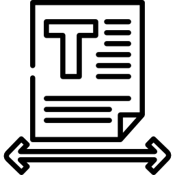 Text spacing - Free interface icons