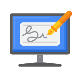 Digital signature - Free interface icons
