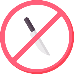 No sharp objects - Free signaling icons