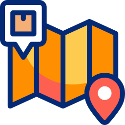 Map and location Animated Icon | Free shipping and delivery Animated Icon
