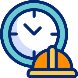 Working hours Animated Icon | Free time and date Animated Icon