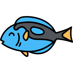 Blue tang fish - Free animals icons