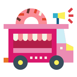 Doughnut truck - Free transport icons