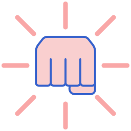 Closed fist - Free hands and gestures icons