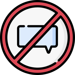 No talking - Free signaling icons