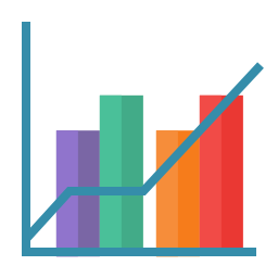 Increasing bar graph - Free business icons