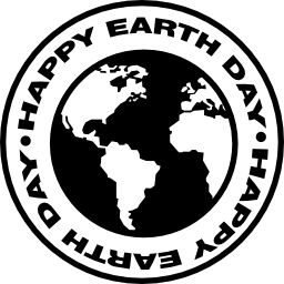 Earth day circular symbol - Free signs icons