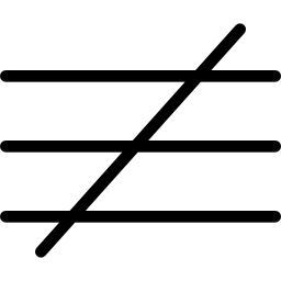 Not equal - Free signs icons