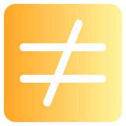 Not equal - Free shapes and symbols icons