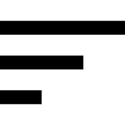 Sort button with three lines - Free interface icons