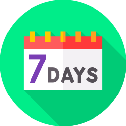 7 days - Free time and date icons