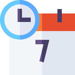 7 days - Free time and date icons