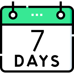 7 days - Free time and date icons