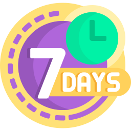 7 days - Free time and date icons