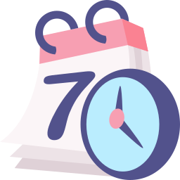 7 days - Free time and date icons