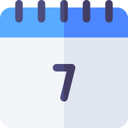 7 days - Free time and date icons