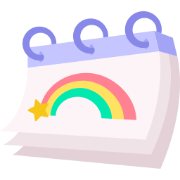 Rainbow - Free time and date icons