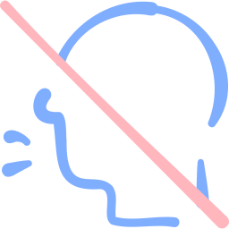 No shouting - Free signaling icons