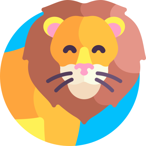 Lion Detailed Flat Circular Flat icon