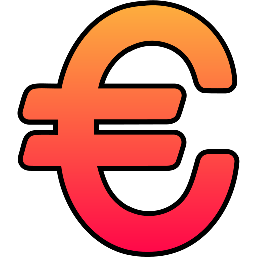 Euro Generic gradient lineal-color icon