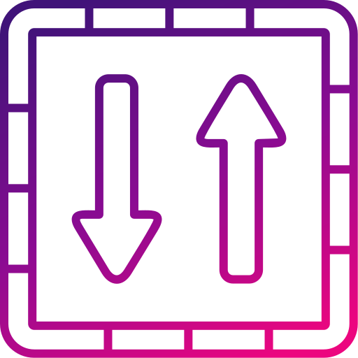 Two ways Generic gradient outline icon Two ways Generic gradient outline icon