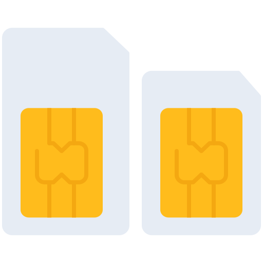 Sim card Coloring Flat icon Sim card Coloring Flat icon