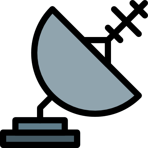 Satellite Dish Pixel Perfect Lineal Color Icon