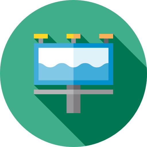 Billboard Flat Circular Flat icon