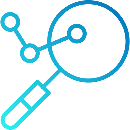 Icône de Analyse de recherche Generic gradient outline Icône de Analyse de recherche Generic gradient outline