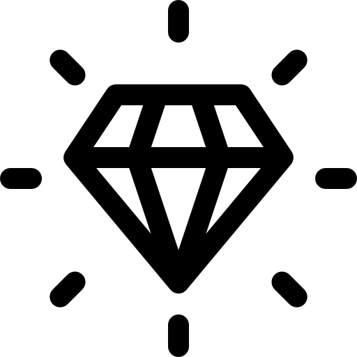 Diamond Basic Rounded Lineal icon