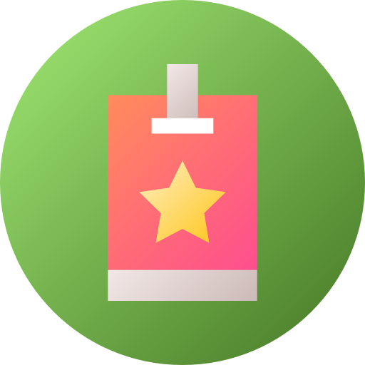 Vip Pass Flat Circular Gradient Icon