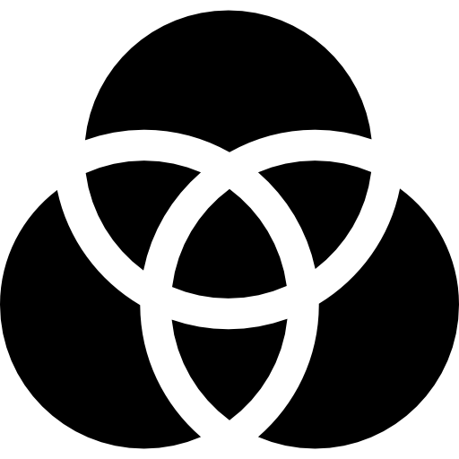 Free Icon | Three circles overlapping at the center