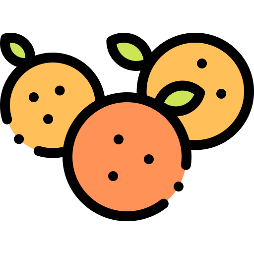 Orange Detailed Rounded Lineal color icon