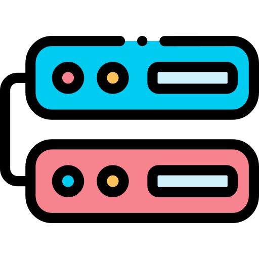 Server Detailed Rounded Lineal color icon