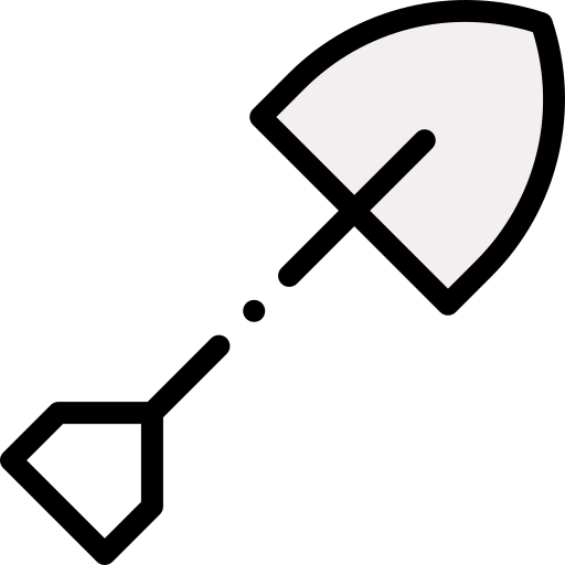 Icono de Pala Detailed Rounded Lineal color