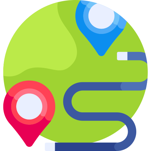 Route Detailed Flat Circular Flat icon