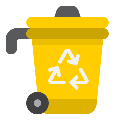 Icono De Papelera De Reciclaje Srip Flat