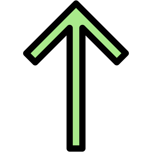 Upward Arrow Generic Outline Color Icon