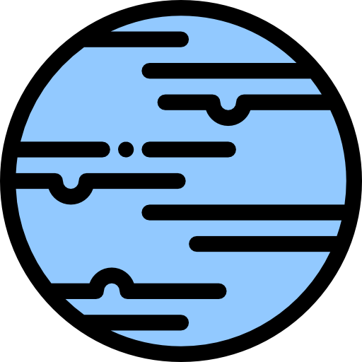 Planet Detailed Rounded Lineal color icon