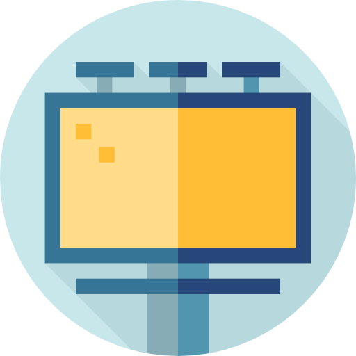 Billboard Flat Circular Flat icon