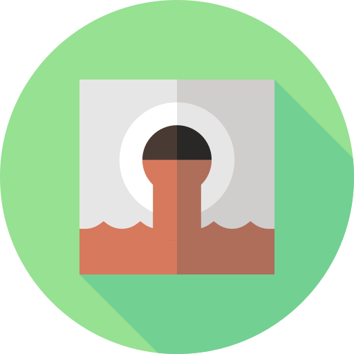 Water pollution Flat Circular Flat icon Water pollution Flat Circular Flat icon