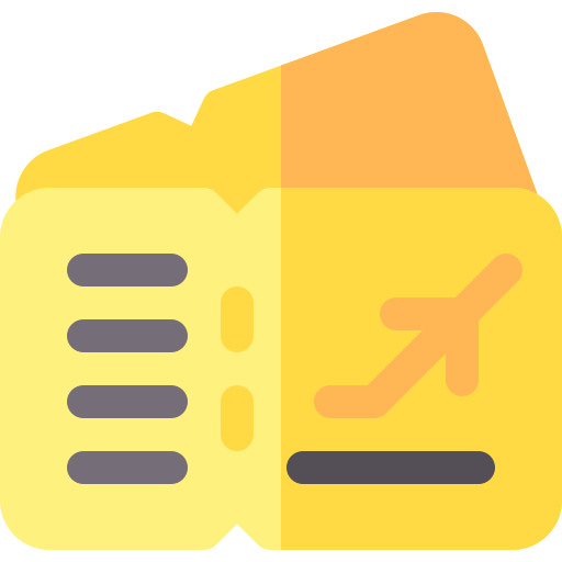 Boarding Pass Basic Rounded Flat Icon